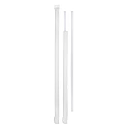 Straw Jumbo Wrapped 7.75in Clear 10/500ct 5.5mm Diameter