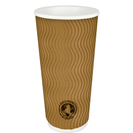 24oz KRAFT TRIPLE WALL HOT CUPS 300/cs