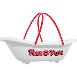 64oz Tub O Fun Container in White with Red Handles 75/cs