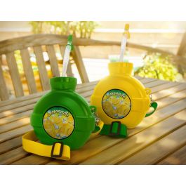 32oz Canteen with Lid, Straw, and Strap Lemonade Design 30ct/Green 30ct ...